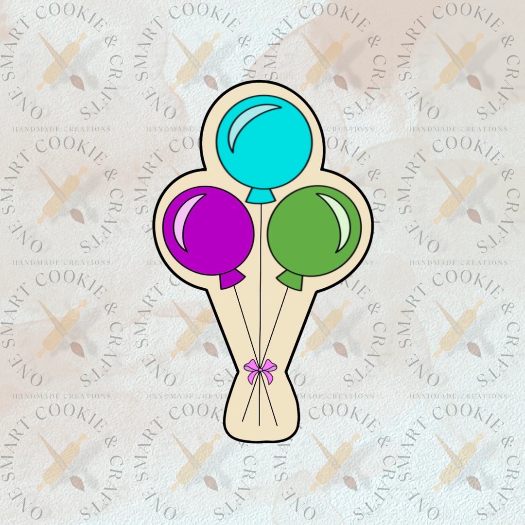 Balloon Cookie Cutter/birthday Balloon Cookie Cutter/kid Birthday ...