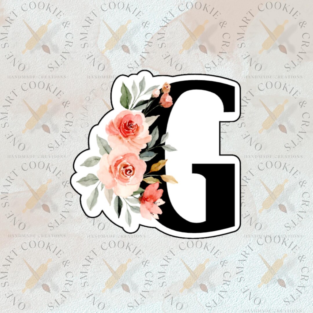 Floral G Cookie Cutter/g Letter Cookie Cutter/letter G Cookie Cutter ...