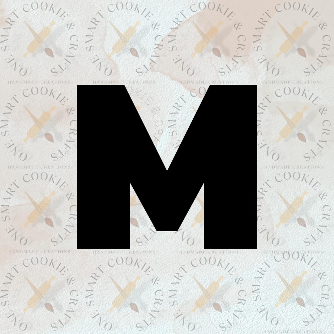 Letter M Cookie Cutter/letter Cookie Cutter/m Cookie Cutter/alphabet ...