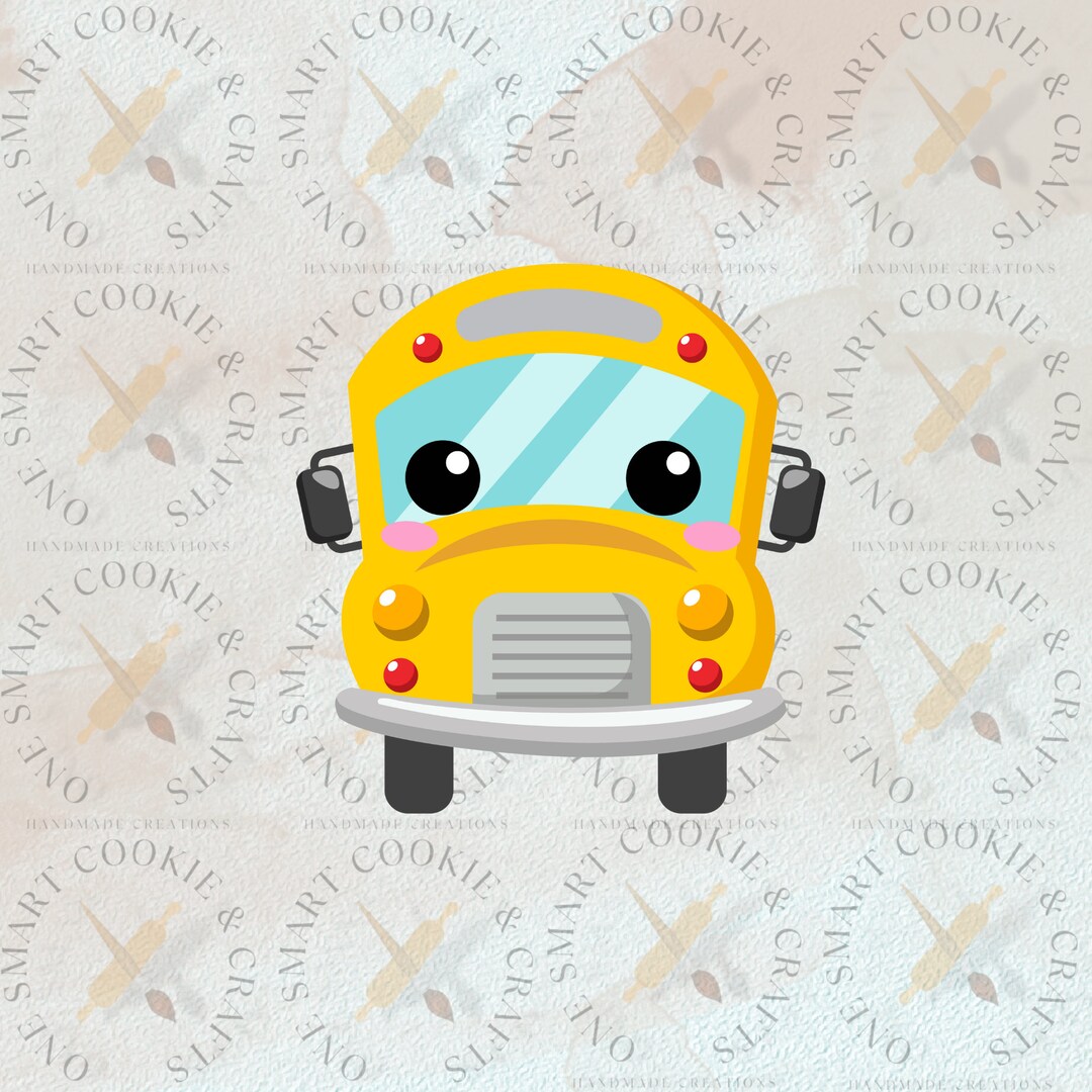 Bus Cookie Cutter/school Bus Cookie Cutter/vehicle Cookie Cutter/back ...