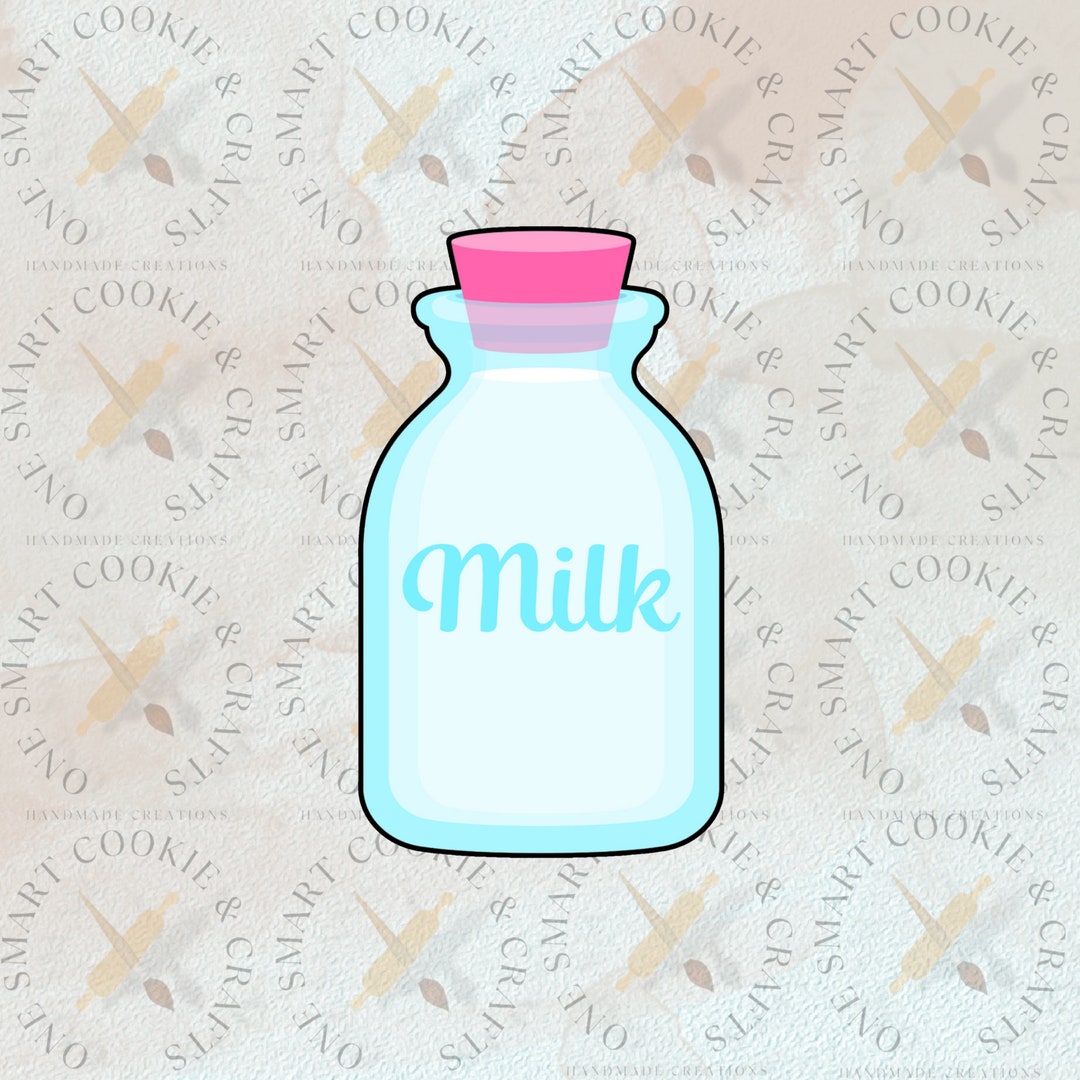 Milk Cookie Cutter/glass Milk Jar Cookie Cutter/breakfast Cookie Cutter ...