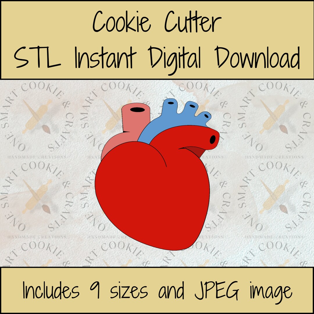 Heart Cookie Cutter Stl/medical Cookie Cutter/body Cookie Cutter/doctor ...