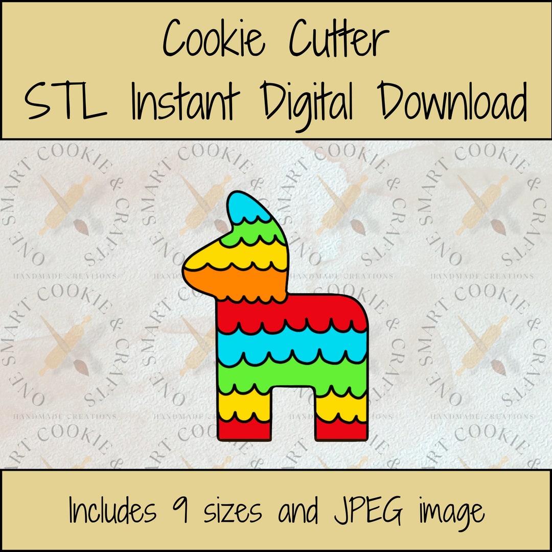 Piñata Cookie Cutter STL File/cinco De Mayo Cookie Cutter/fiesta Cookie ...