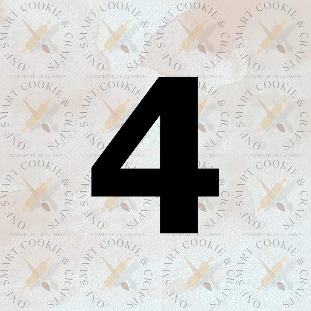4 Cookie Cutter/number Cookie Cutter/four Cookie Cutter/4th Birthday ...