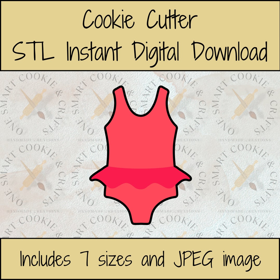 Swimsuit Cookie Cutter Stl/swimming Cookie Cutter Stl/swimsuit Cookie ...
