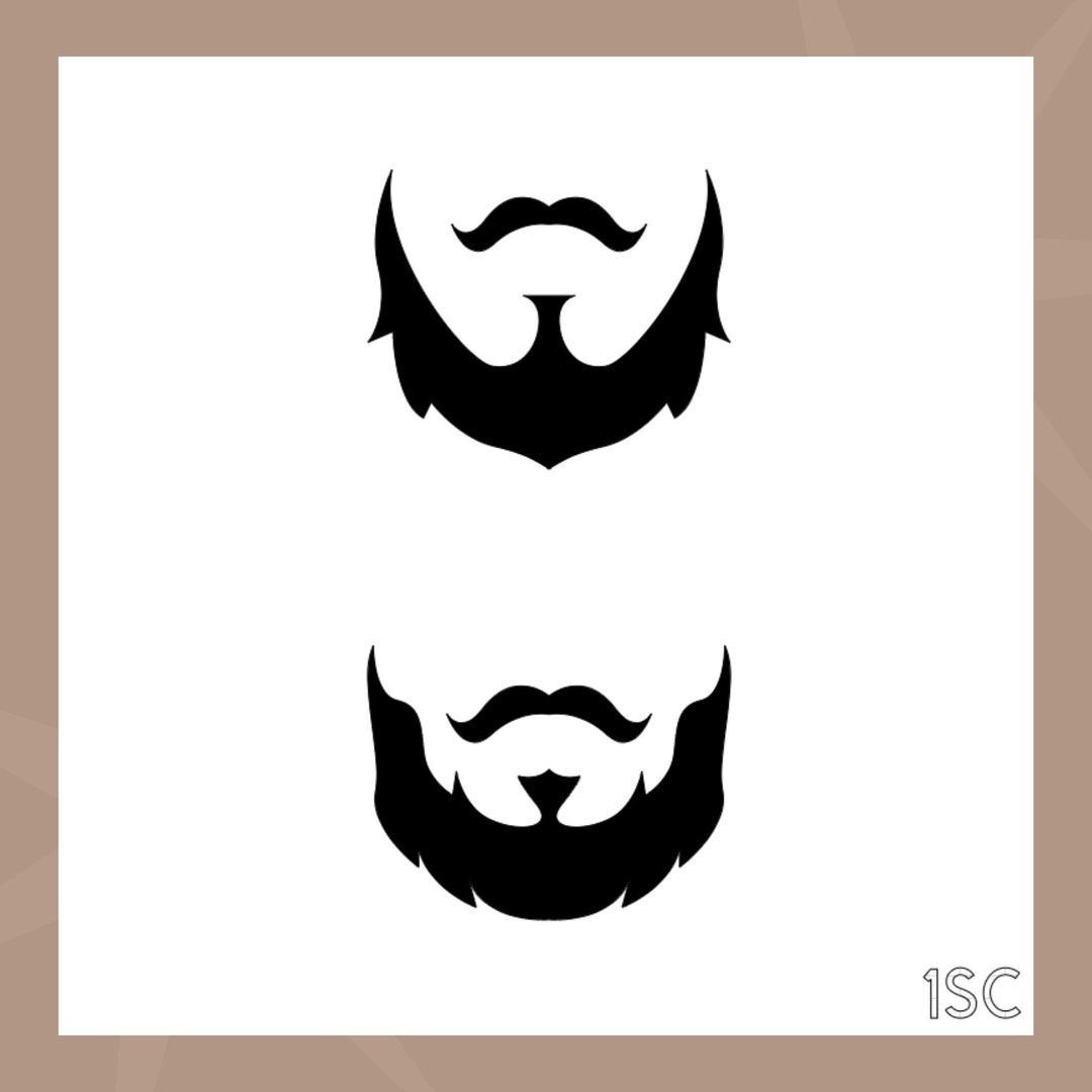 Beard Cookie Stencil/father's Day Cookie/mylar Stencil/reusable Stencil ...