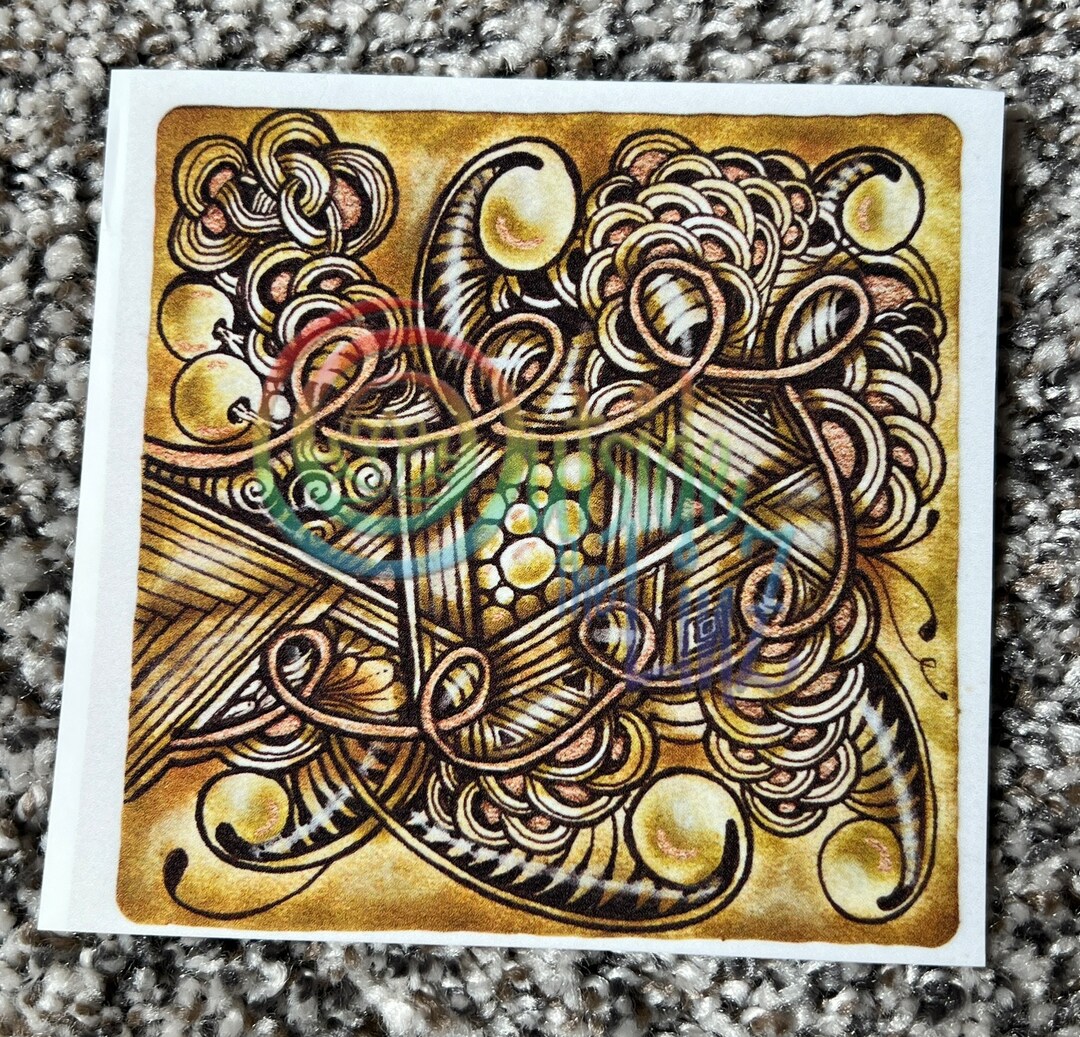 Tangly Art Vinyl Sticker - Etsy