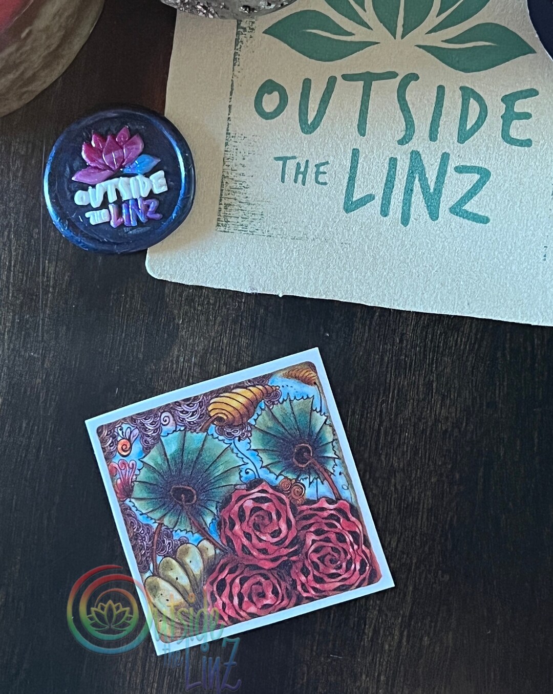 Flower Forest Vinyl Small Sticker This is a Small Version of the ...
