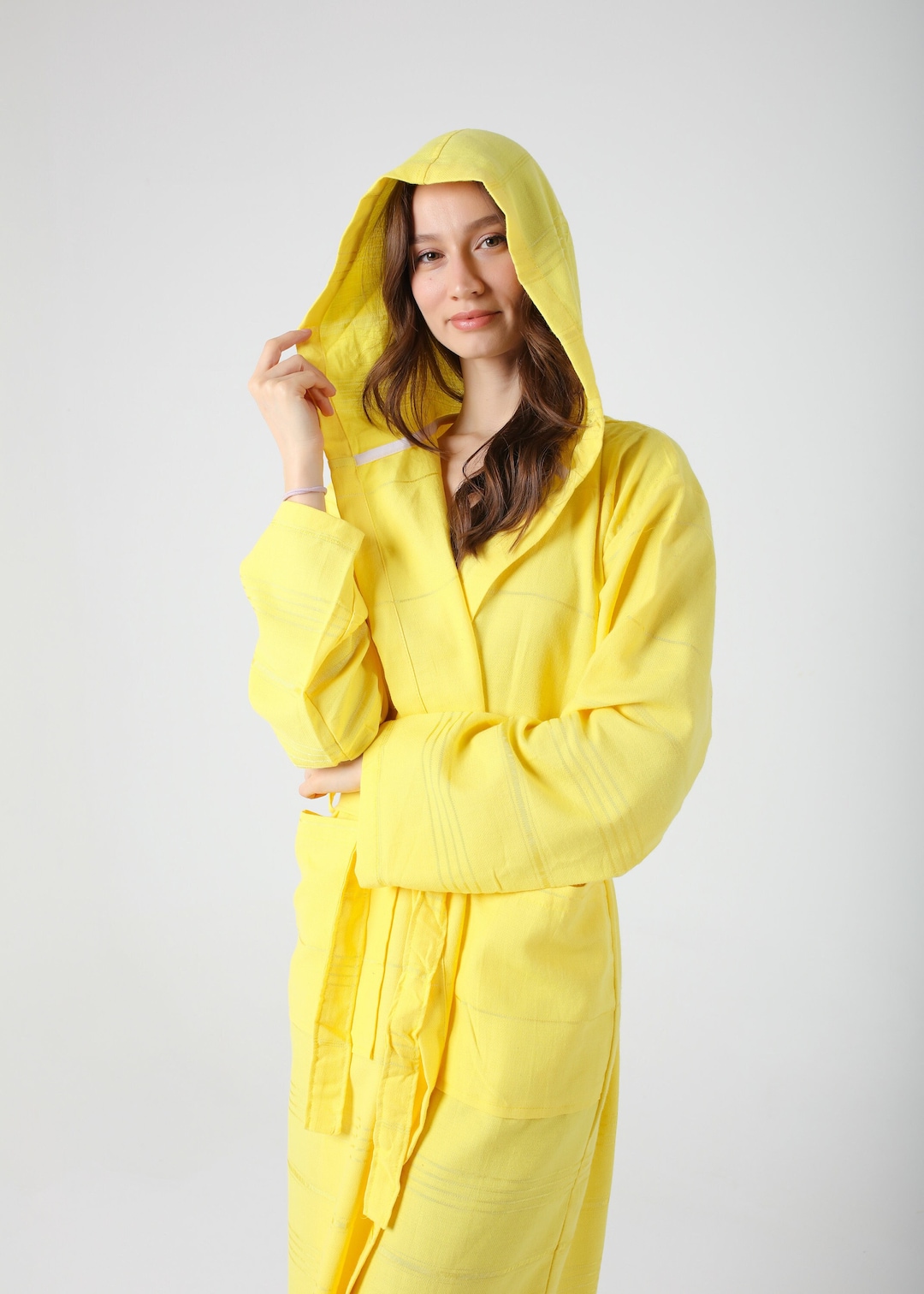 Personalized Yellow Lightweight Robe for Women, Kimono Robe, Custom ...