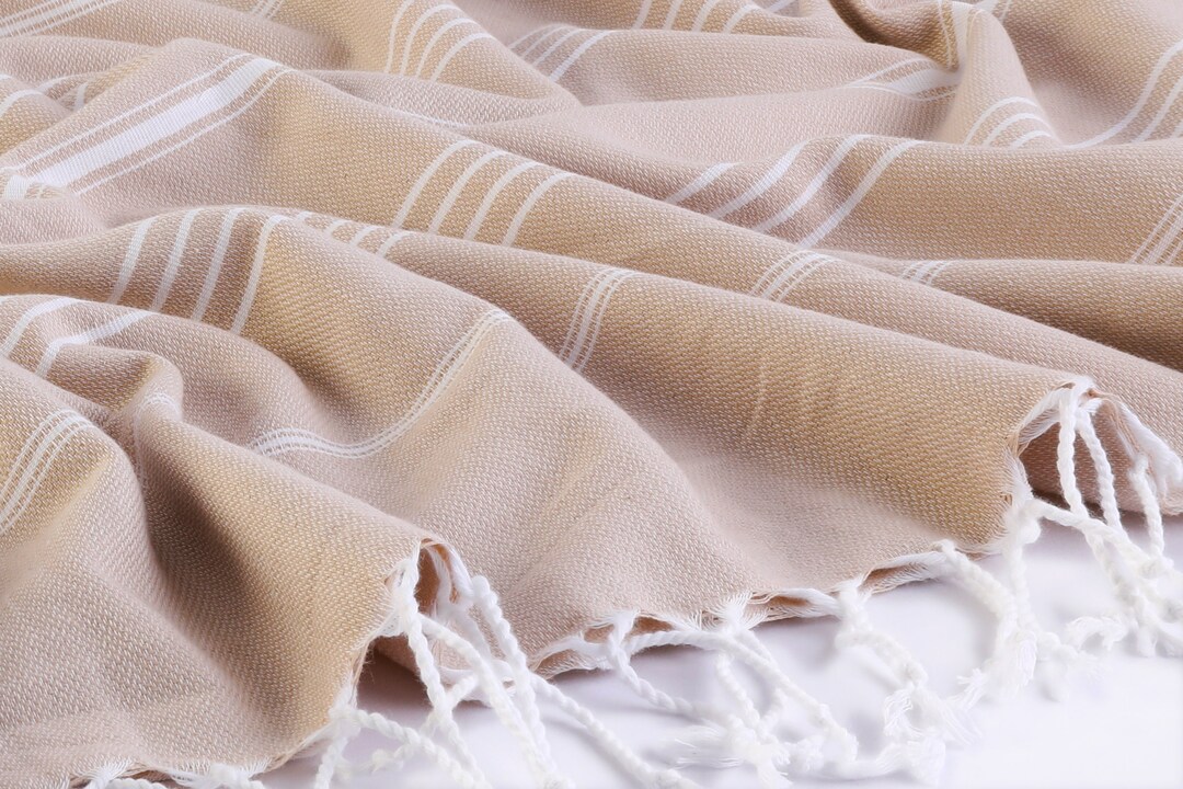 Personalized Beige Lightweight Beach Blanket, Thin Picnic Blanket ...
