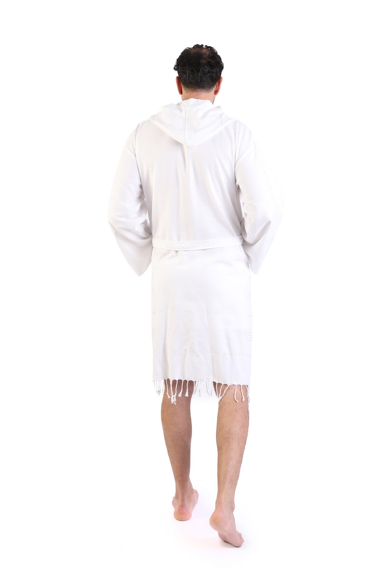 White Turkish Cotton Men Robe Personalized Cotton Beach Robe - Etsy