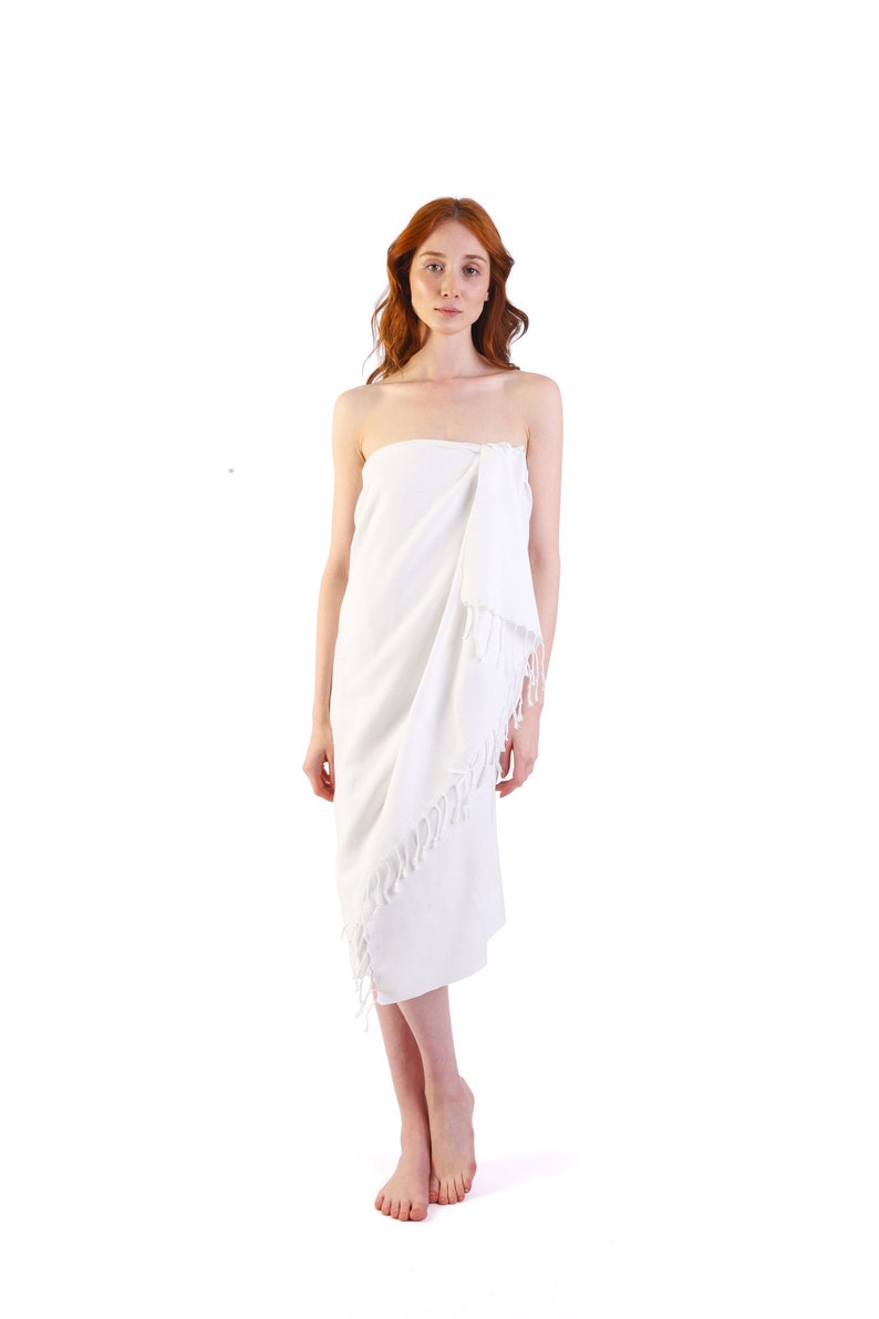 White Turkish Cotton Beach Towel Beach Wrap Beach Cover Up - Etsy