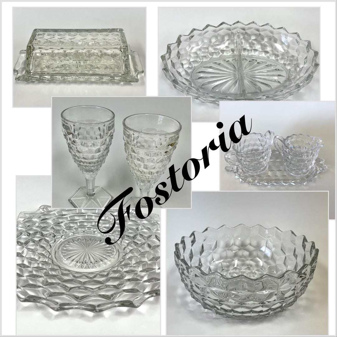 Fostoria American Glass Clear Vintage Glassware - Etsy