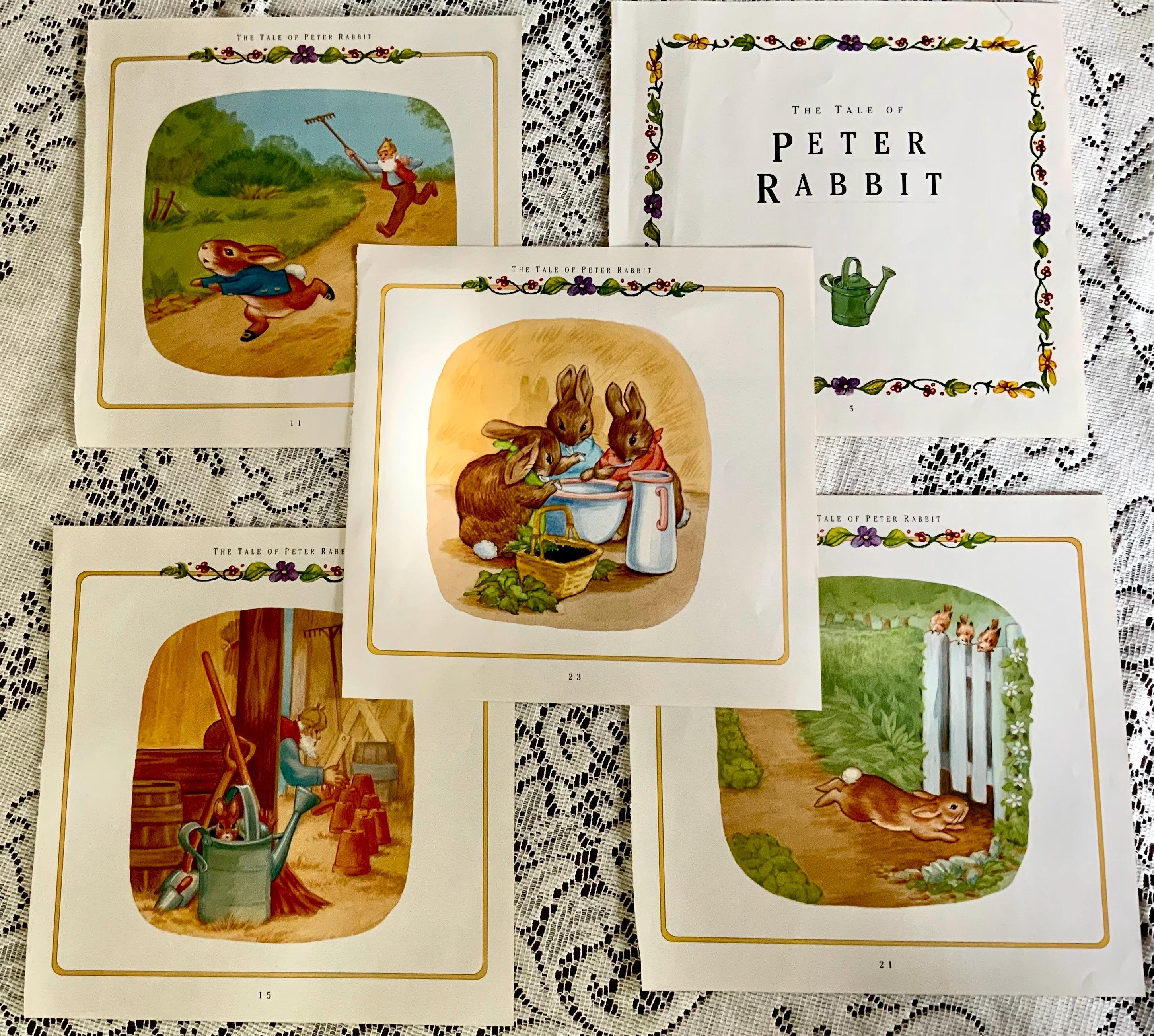 Vintage Book Pages Tale of Peter Rabbit by Beatrix Potter (1995 ...