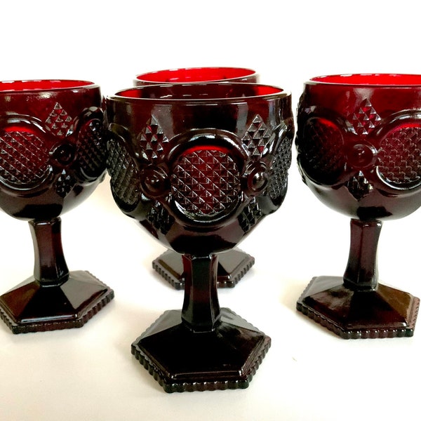 Ruby Red Glassware - Etsy