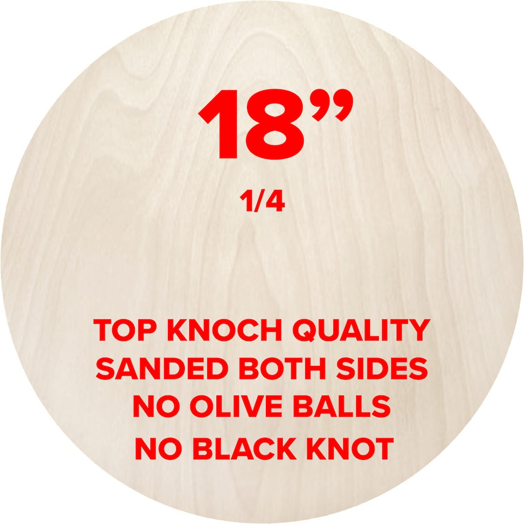 18" Birch Wood Round/ Wood Circle for Signs, CNC, Laser Cut/ Top ...