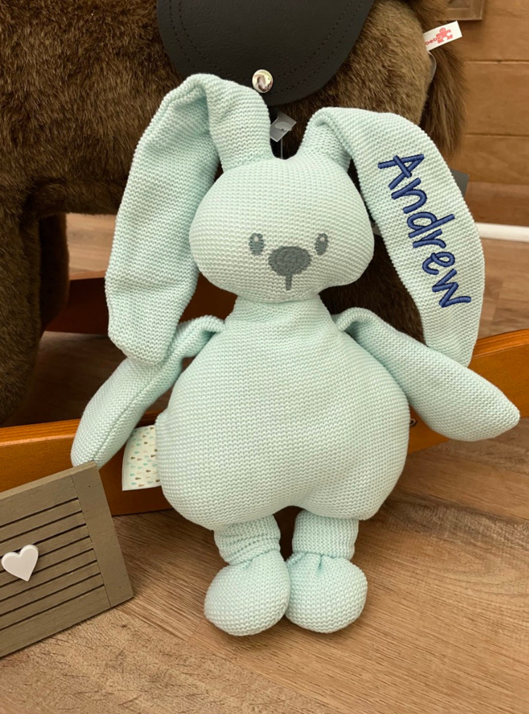 Custom Baby Plush Toy | Embroidered Plush Bunny for Babies | Stuffed ...