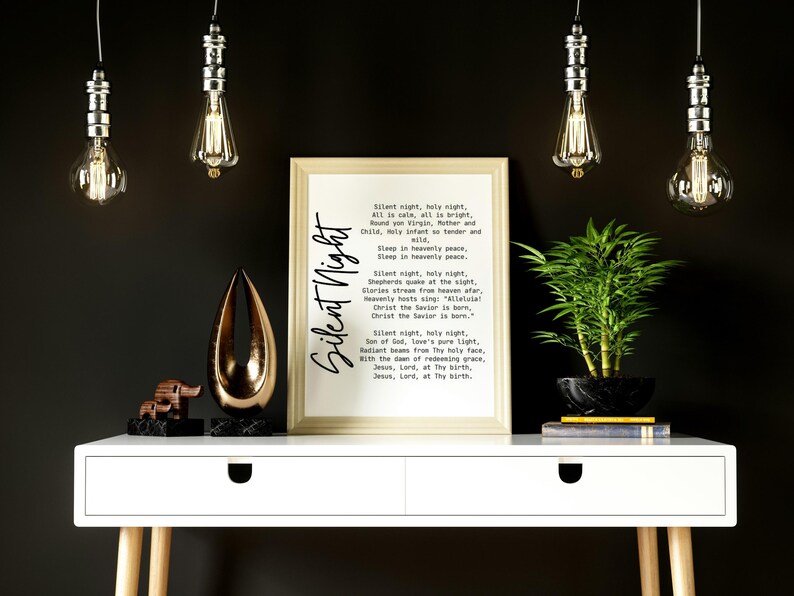 A Christmas Carol Printable, Silent Night, Christmas Carol Lyrics ...