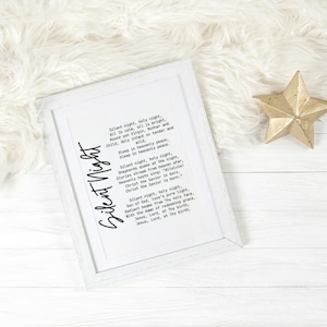 A Christmas Carol Printable, Silent Night, Christmas Carol Lyrics ...