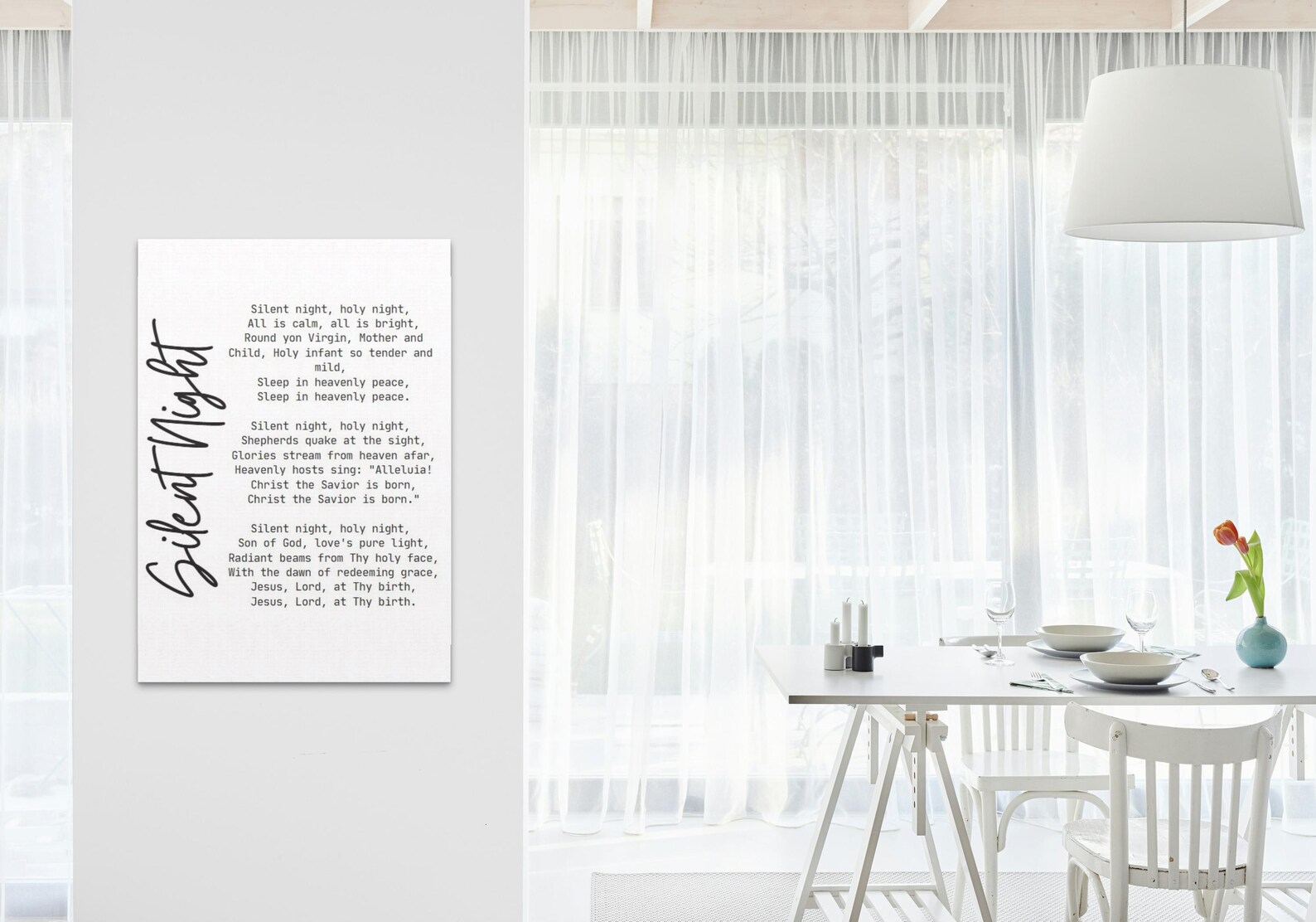 A Christmas Carol Printable, Silent Night, Christmas Carol Lyrics ...