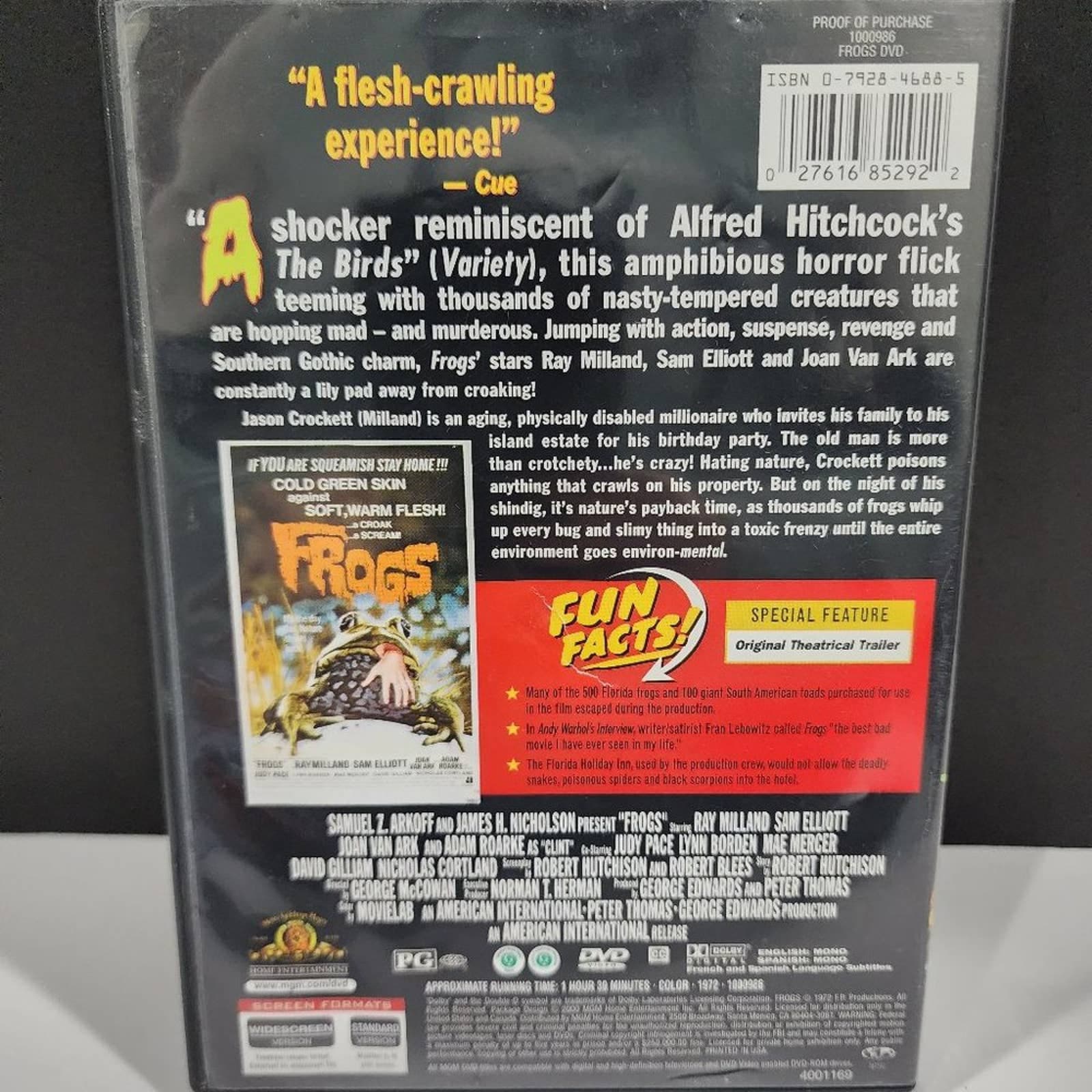 Frogs 1972 Horror Movie DVD Sam Elliott Today the - Etsy