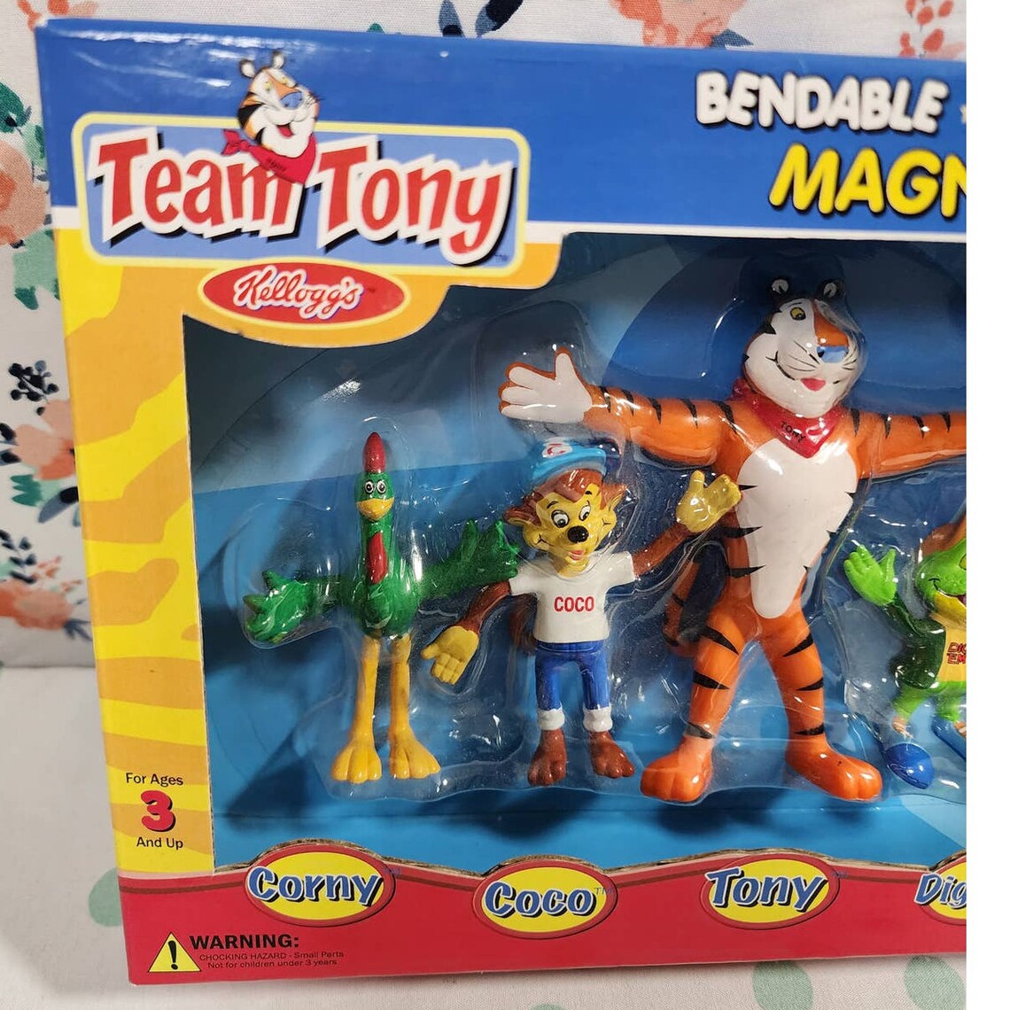 NIB Vintage Kellogg's Team Tony the Tiger & Friends Bendable Magnet ...