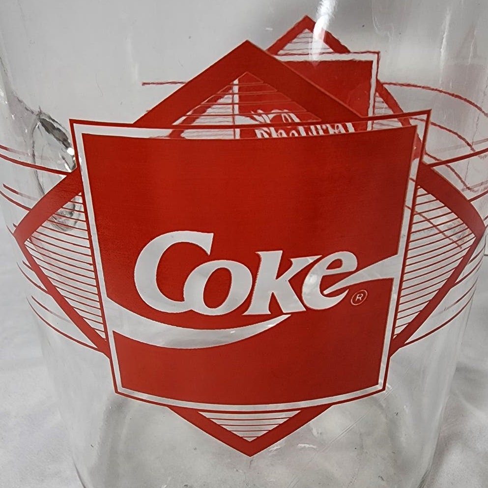 Vintage 1970s Heavy Glass Coca-cola 2 QT Ice Lip Pitcher Red Diamond ...