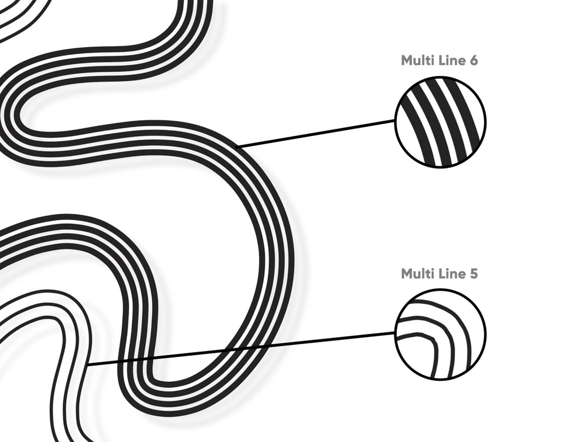 10 Multi Line Brushes Procreate Procreate Multi Line Brush - Etsy