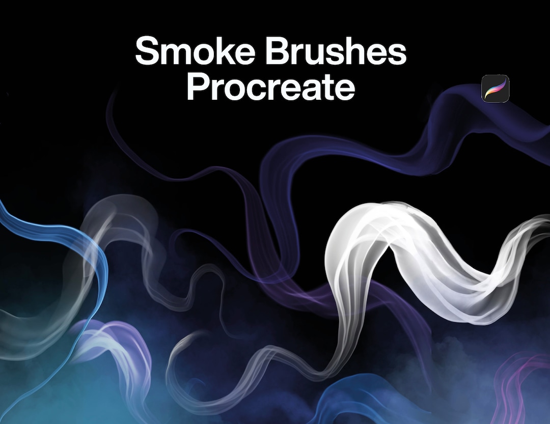 10 Smoke Brushes Procreate | Realistic Smoke Brushes, Procreate Smoke ...
