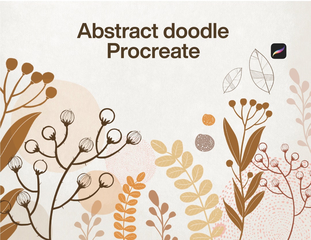10 Abstract Doodle Procreate | Procreate Stamps | Procreate Brushes ...