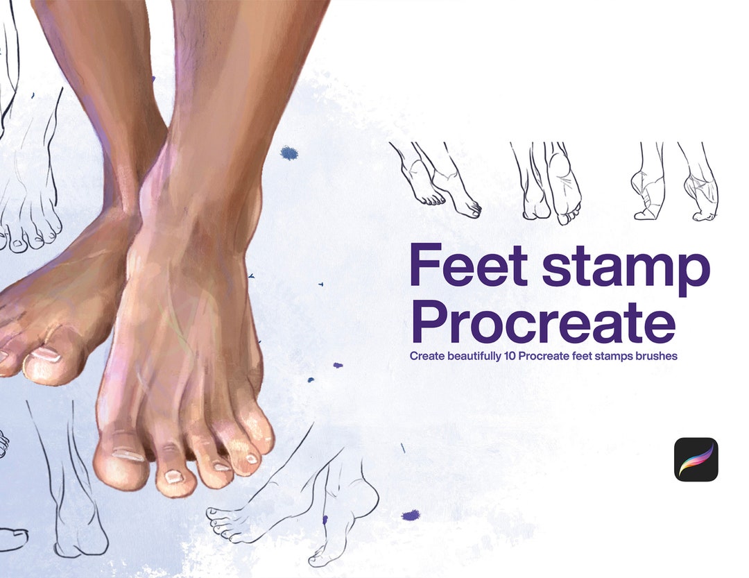10 Feet Stamps Procreate | Procreate Stamp, Procreate Brushes ...