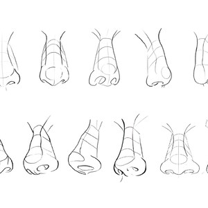 10 Nose Stamp Procreate | Procreate Nose Brushes | Nose Brush Set ...