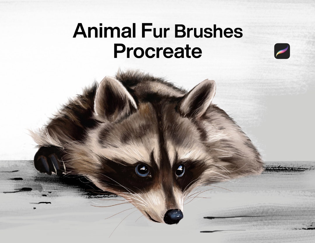 10 Animal Fur Brushes Procreate | Furry Pet Dog Cat Procreate Brush ...