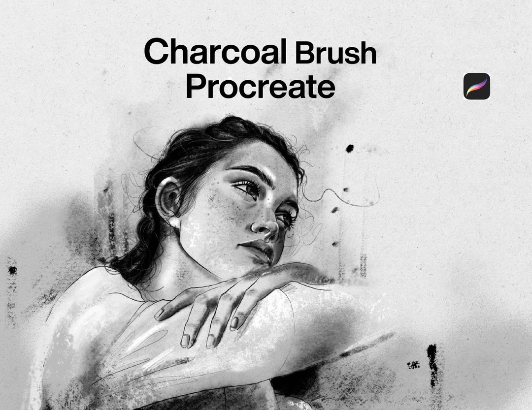 10 Charcoal Brushes Procreate | Sketch Brushset Brush Pencil Draw ...