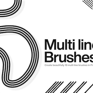 10 Multi Line Brushes Procreate | Procreate Multi Line Brush Set Procreate Rainbow Brushes ...