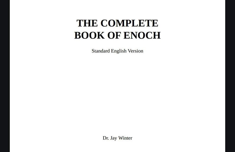 The Complete Book of Enoch - Etsy
