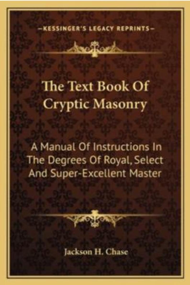 The Text Book of Cryptic Masonry: A Manual of Instructions - Etsy