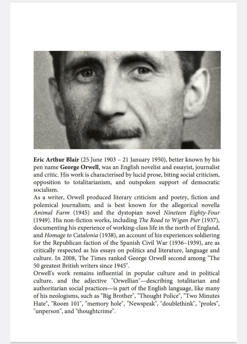 1984 by George Orwell - Etsy