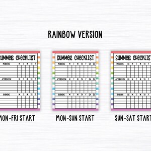 Editable Chore Chart, Printable Summer Daily Checklist for Kids, Chore ...