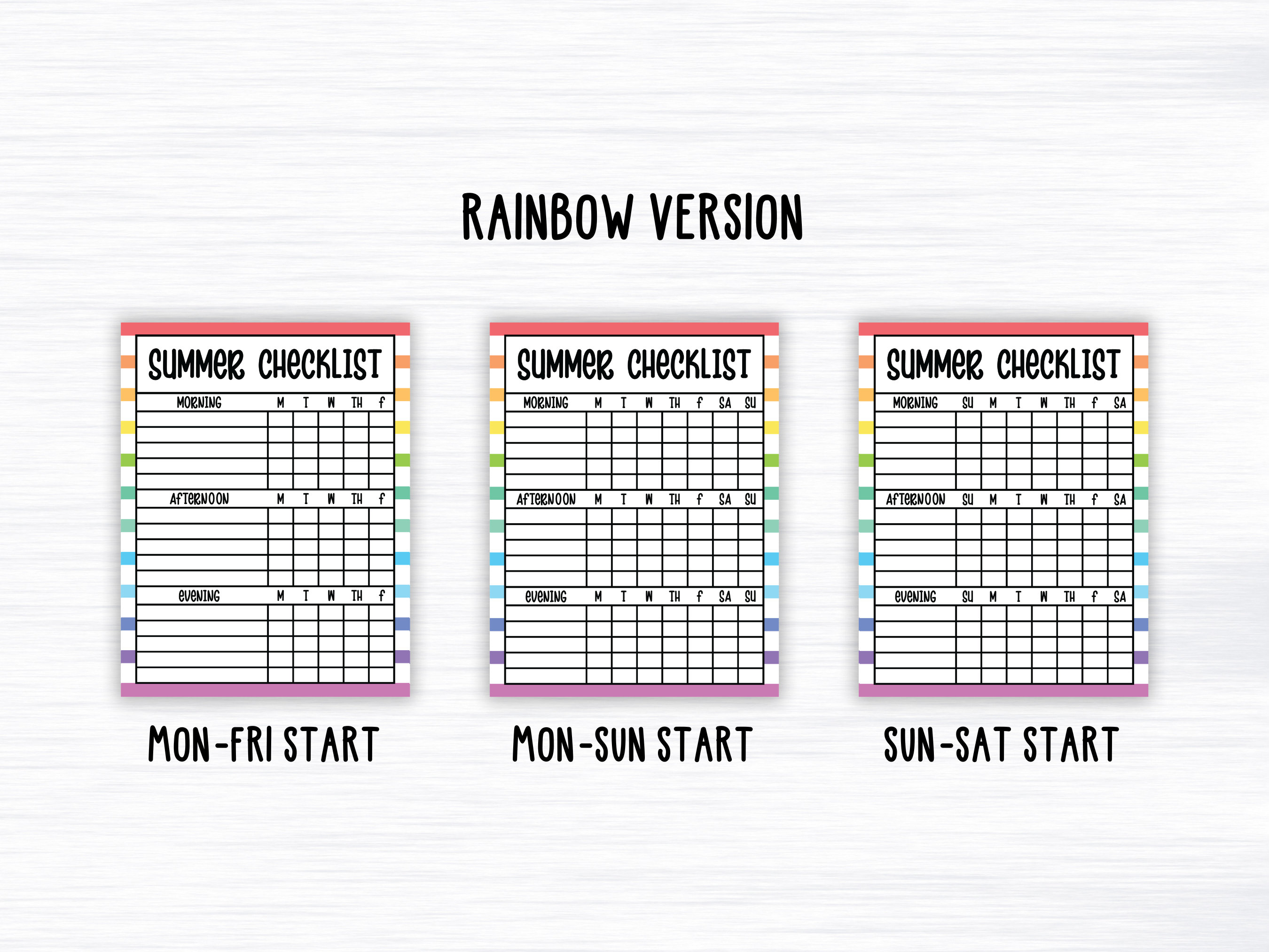 Editable Chore Chart Printable Summer Daily Checklist for - Etsy Hong Kong