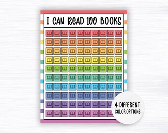 Printable Kids Book Tracker, 100 Book Challenge, Elementary School ...