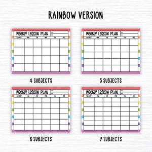 Editable Weekly Lesson Plan, Printable Simple School Schedule, Weekly ...