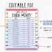 Editable How to Earn Money Chore Chart, Allowance Chore Chart for Kids ...