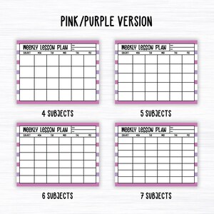 Editable Weekly Lesson Plan Printable Simple School Schedule - Etsy UK