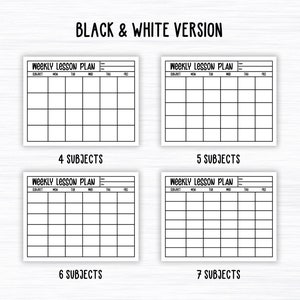 Editable Weekly Lesson Plan, Printable Simple School Schedule, Weekly School Schedule ...