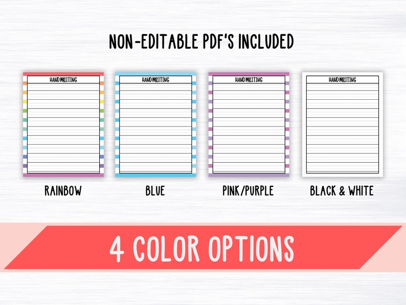 Printable Kids Handwriting Practice Paper, Preschool Writing ...