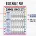 Editable Chore Chart, Printable Summer Daily Checklist for Kids, Chore ...