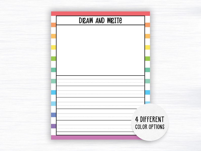 Printable Kids Story Paper, Children's Draw and Write Template, Kids ...