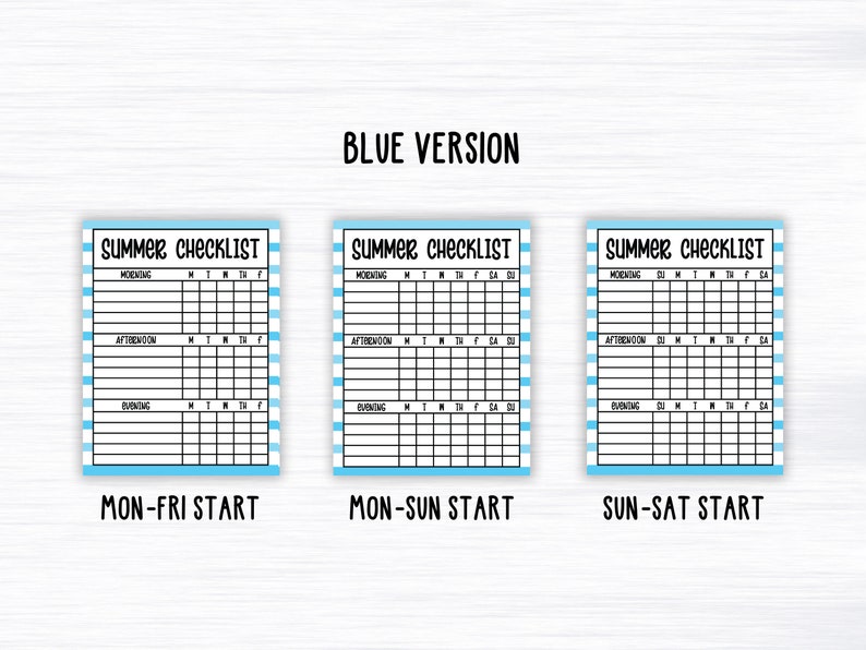 Editable Chore Chart, Printable Summer Daily Checklist for Kids, Chore ...