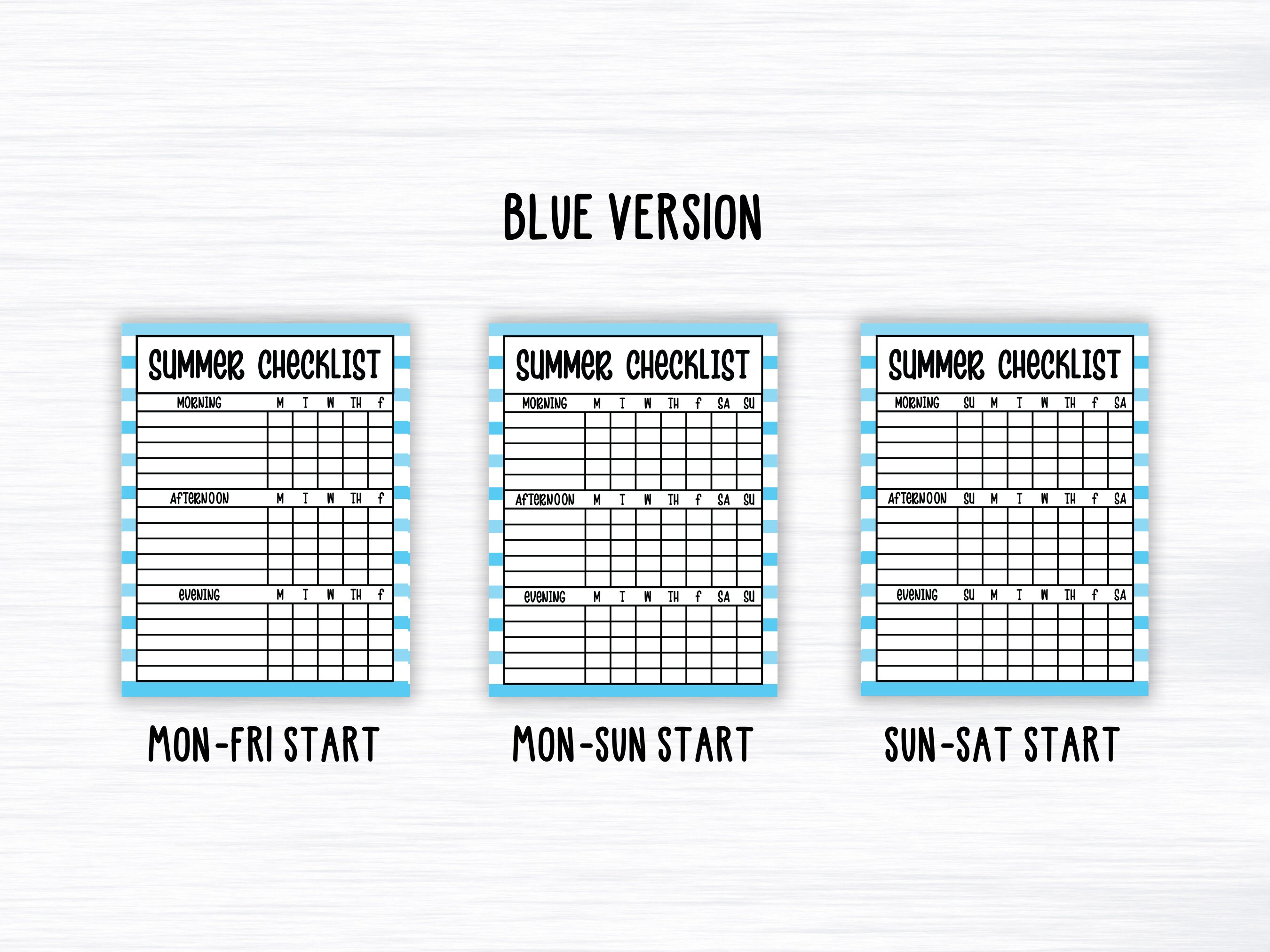 Editable Chore Chart, Printable Summer Daily Checklist for Kids, Chore ...